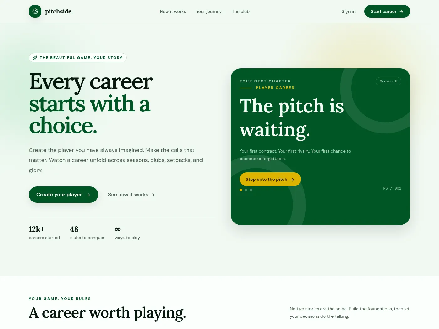 Soccer Career Simulator