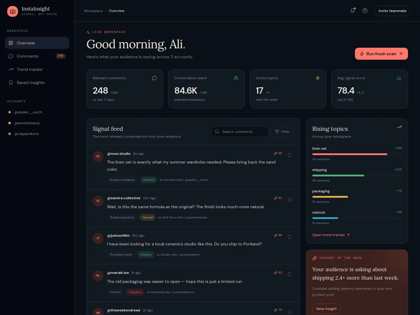 InstaInsight Tracker