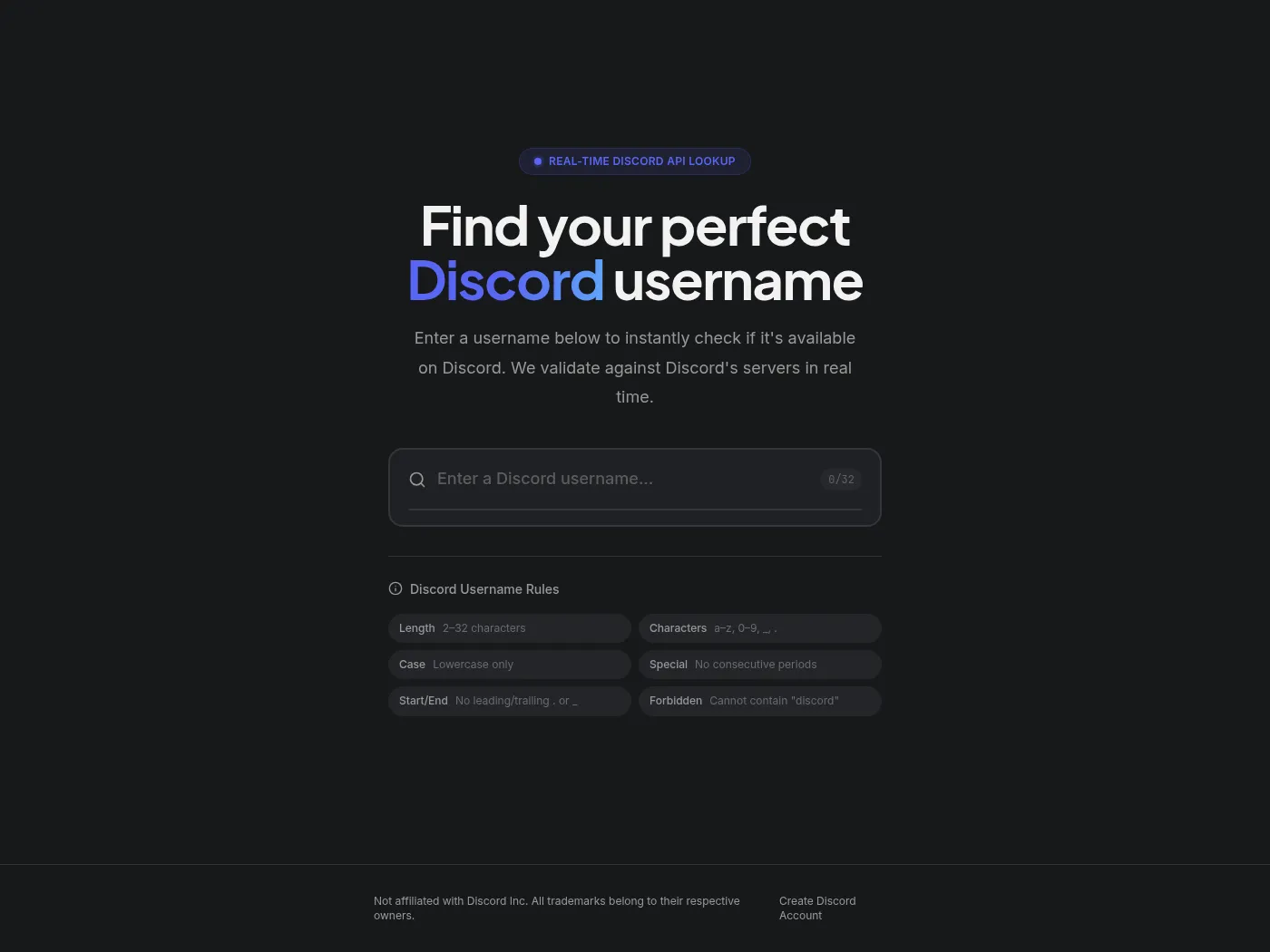 Discord Username Checker