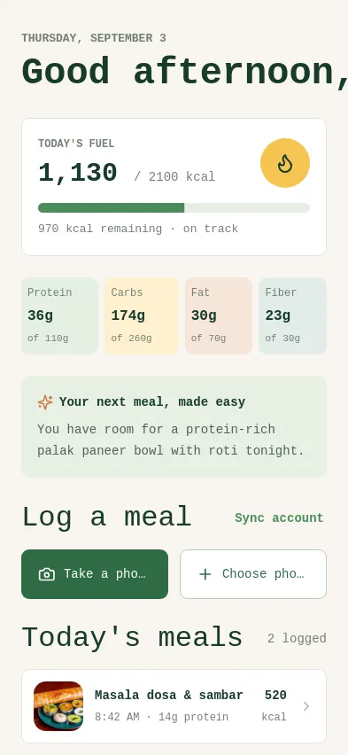 SnapMeal Nutrition Tracker