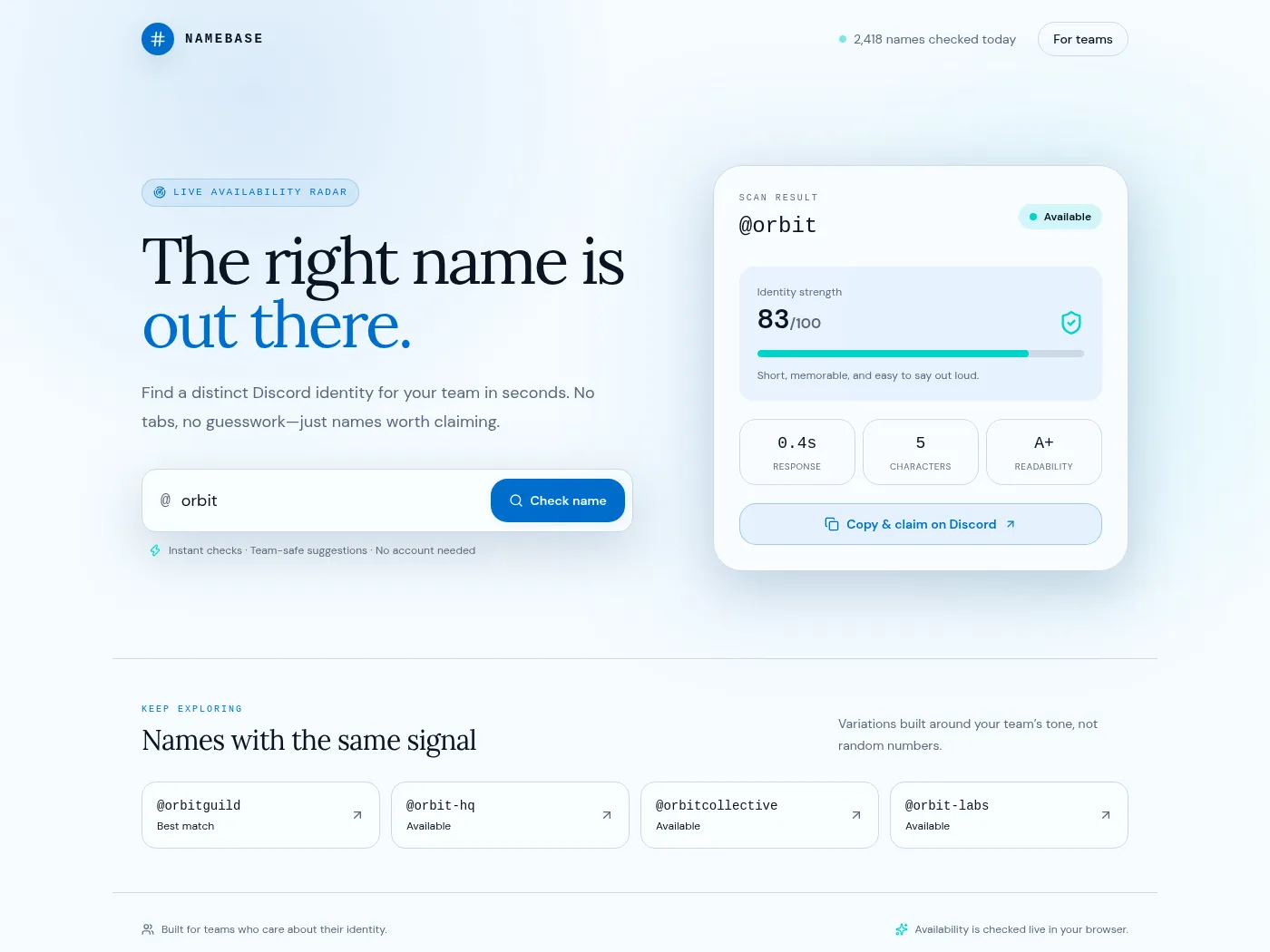 Discord Name Checker