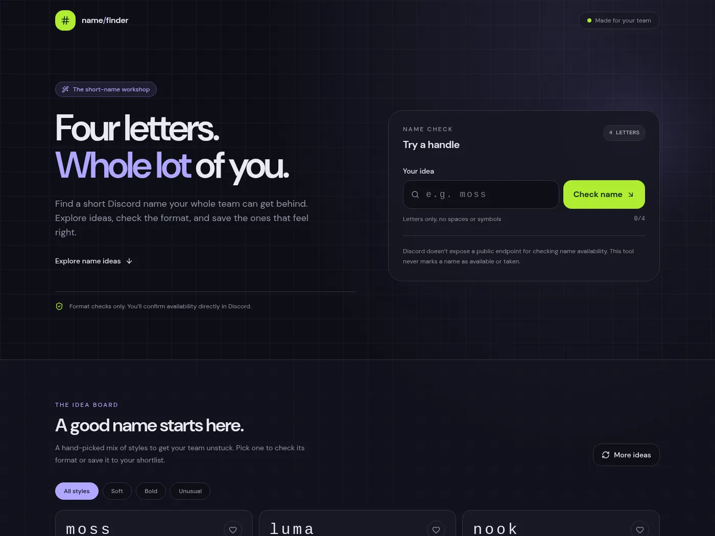 Discord Name Finder