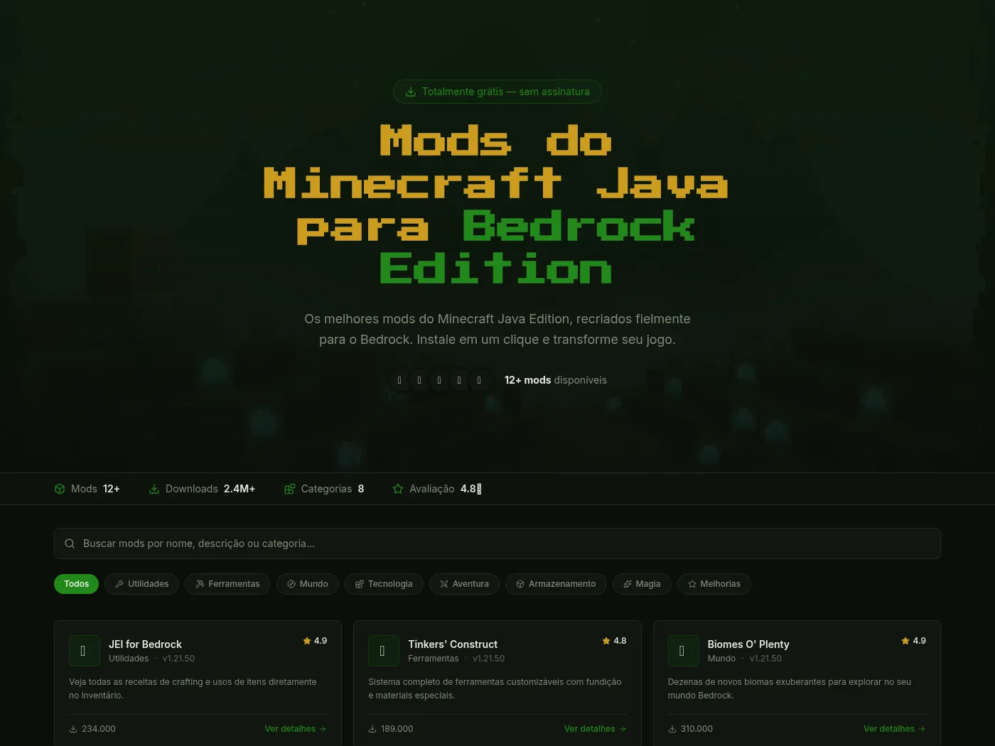 Bedrock Java Mods Hub
