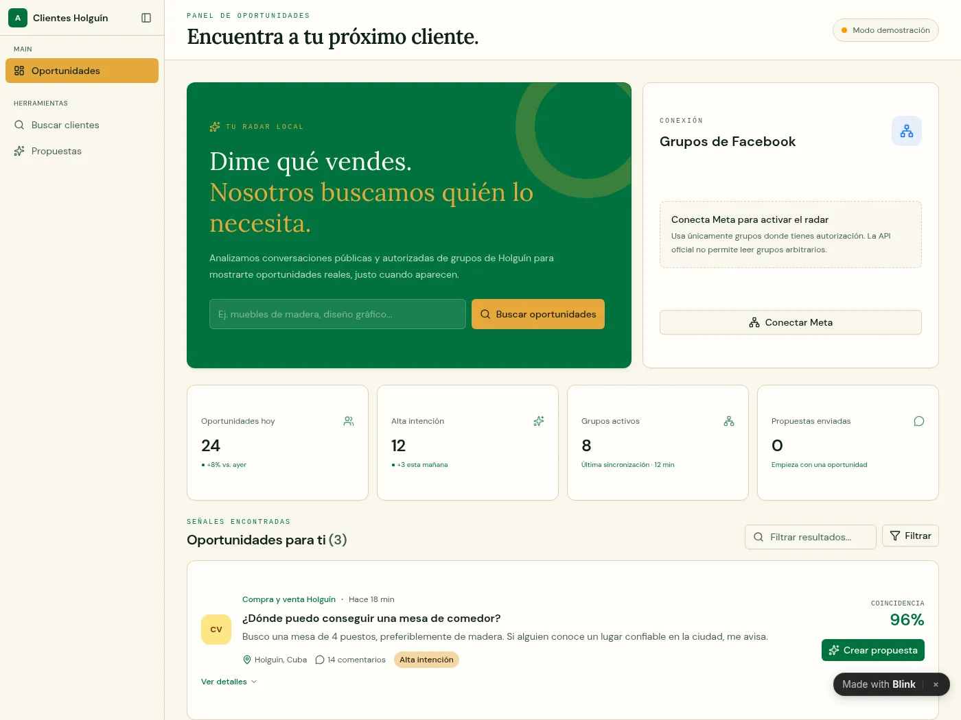 Clientes Holguín Finder