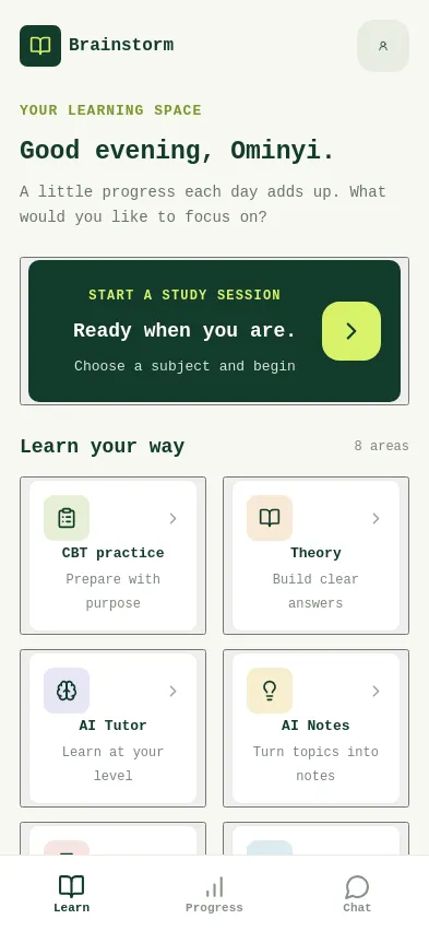 Brainstorm Learning App