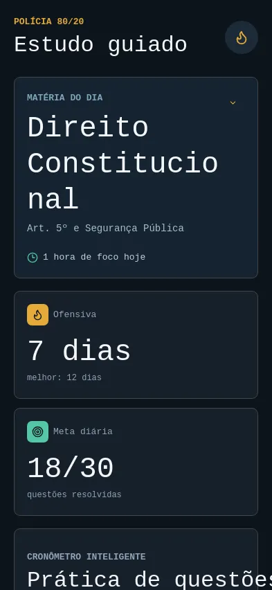 Polícia 80/20 Estudo Guiado
