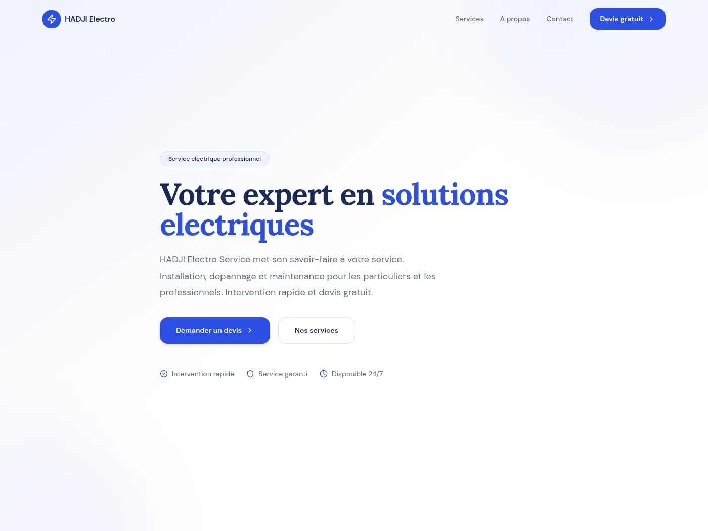 HADJI Electro Service Site