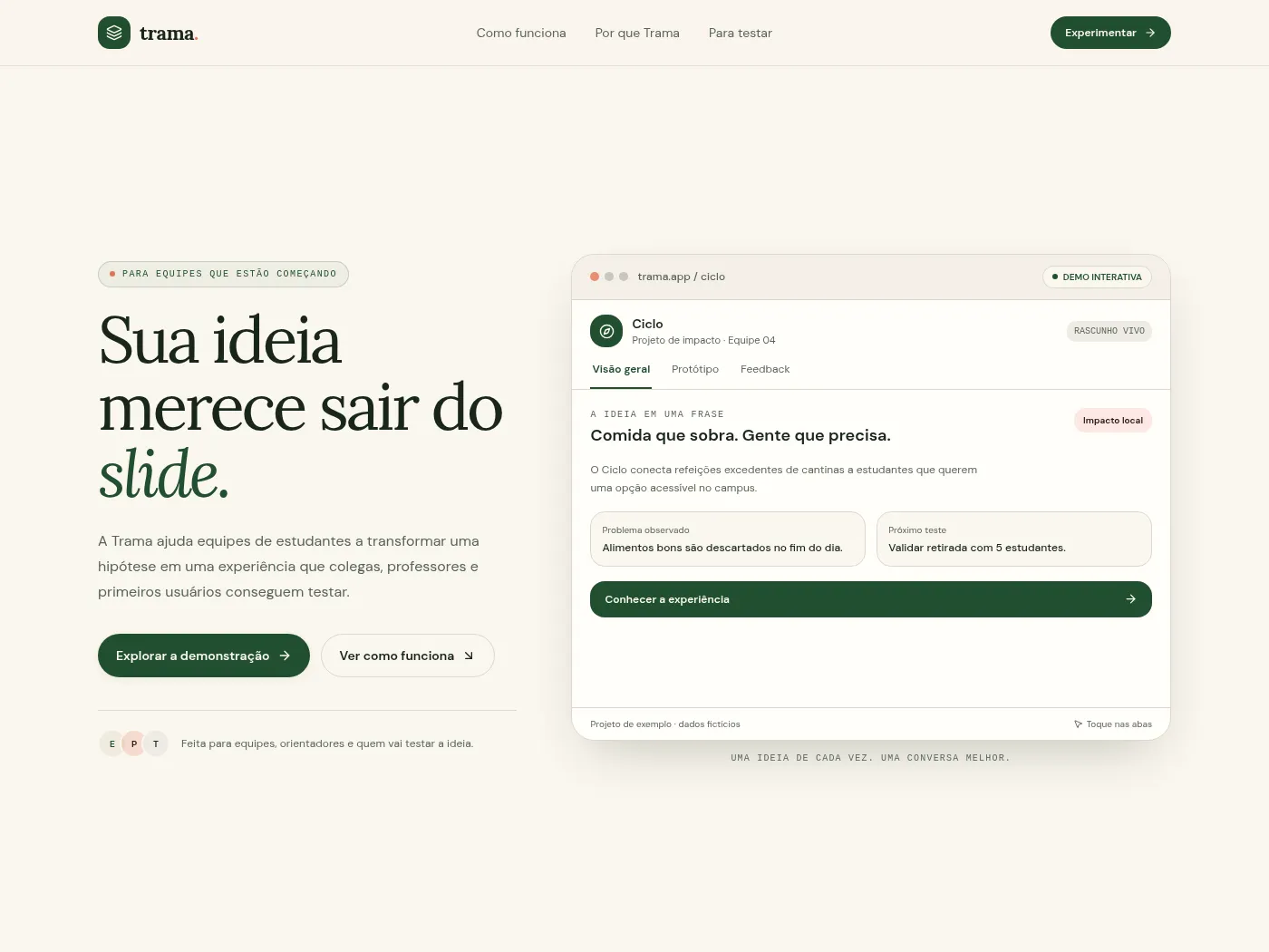 Startup Showcase Prototype