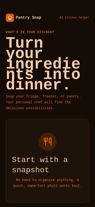 Pantry Snap Chef