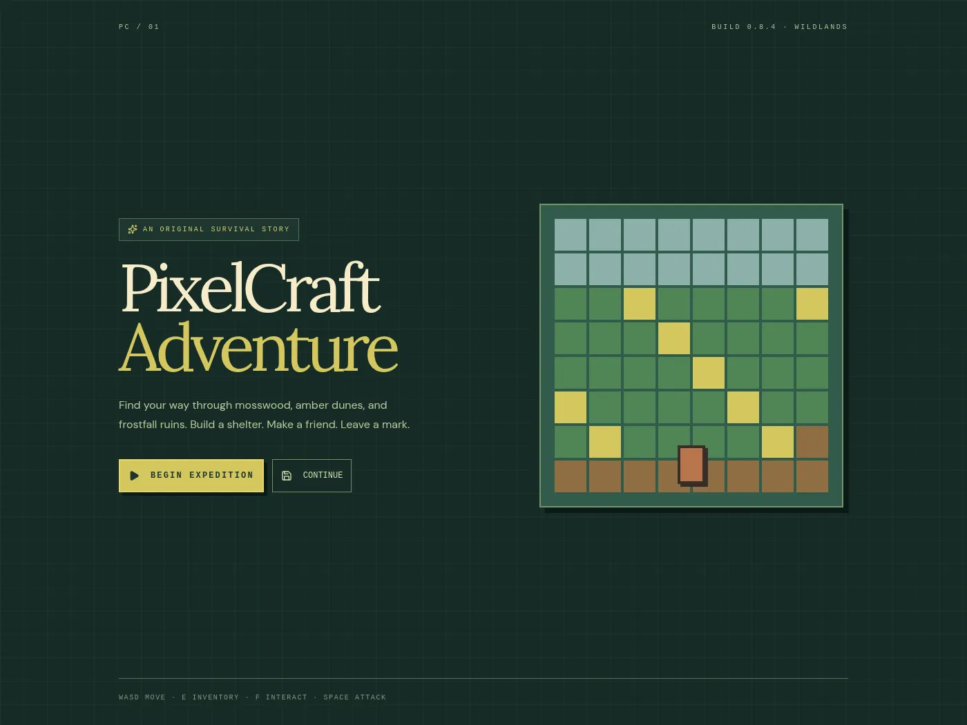 PixelCraft One-File Game