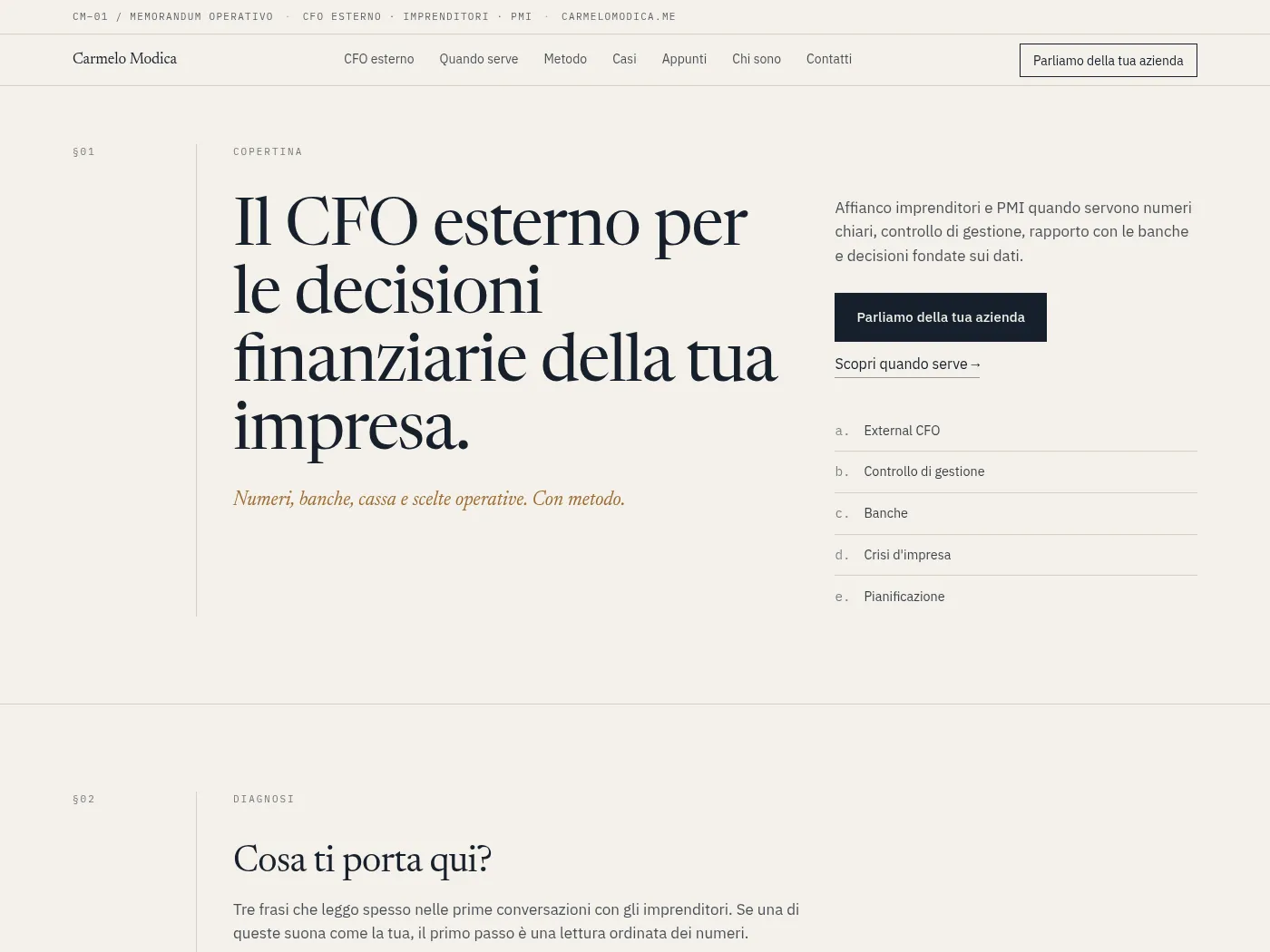 Carmelo Modica Editorial Site