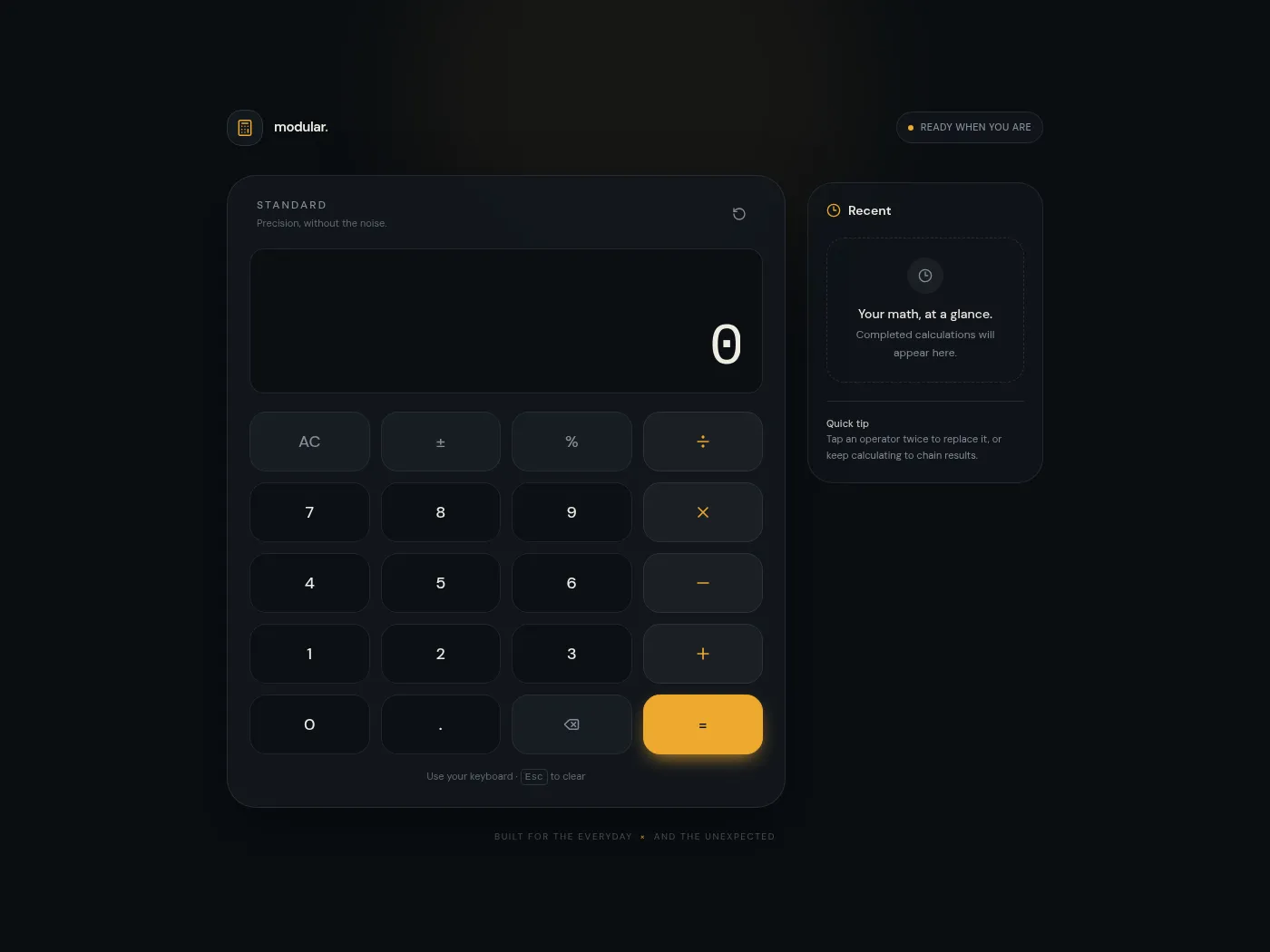 Modern Calculator App