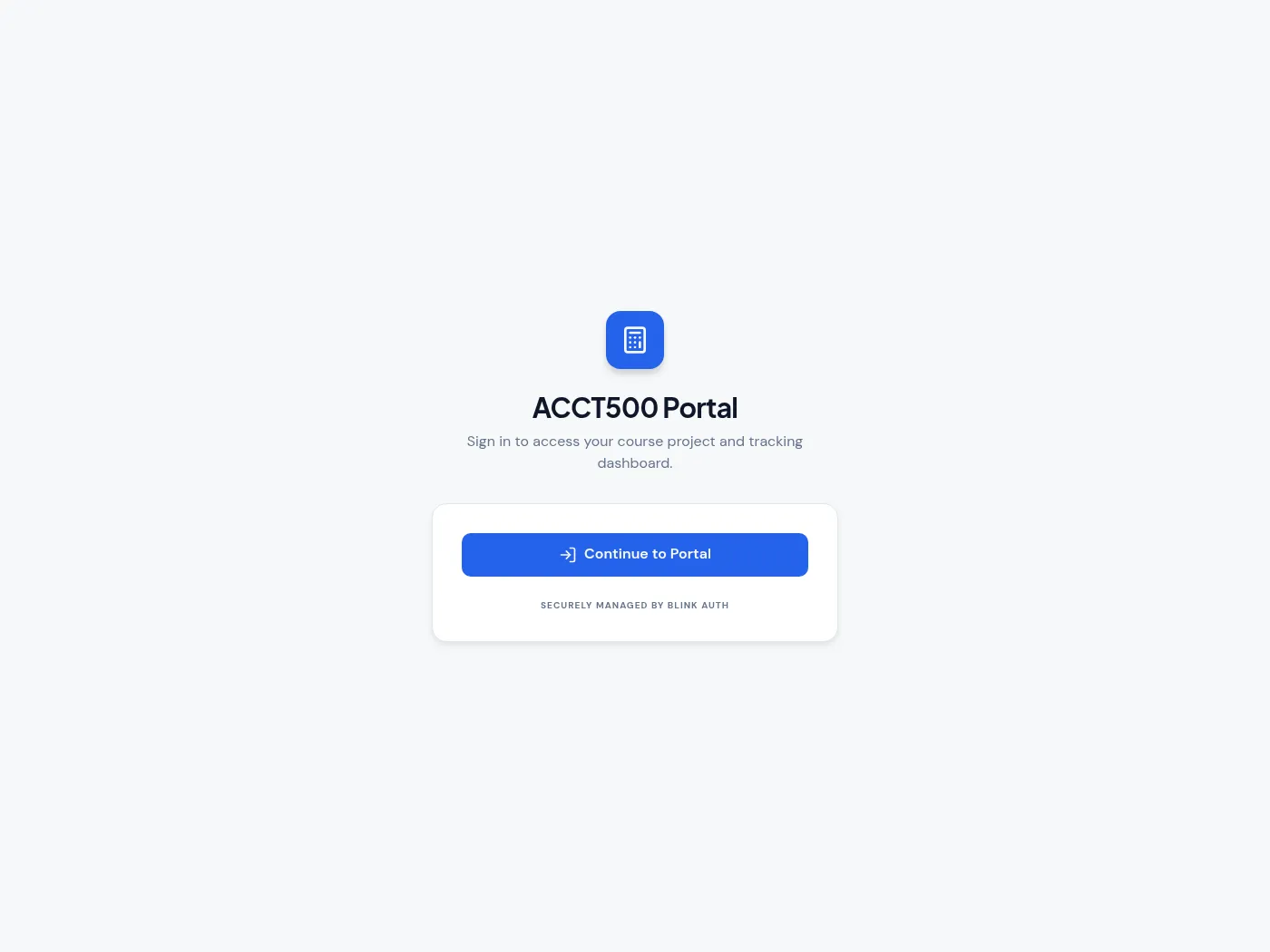 Accounting Course Portal
