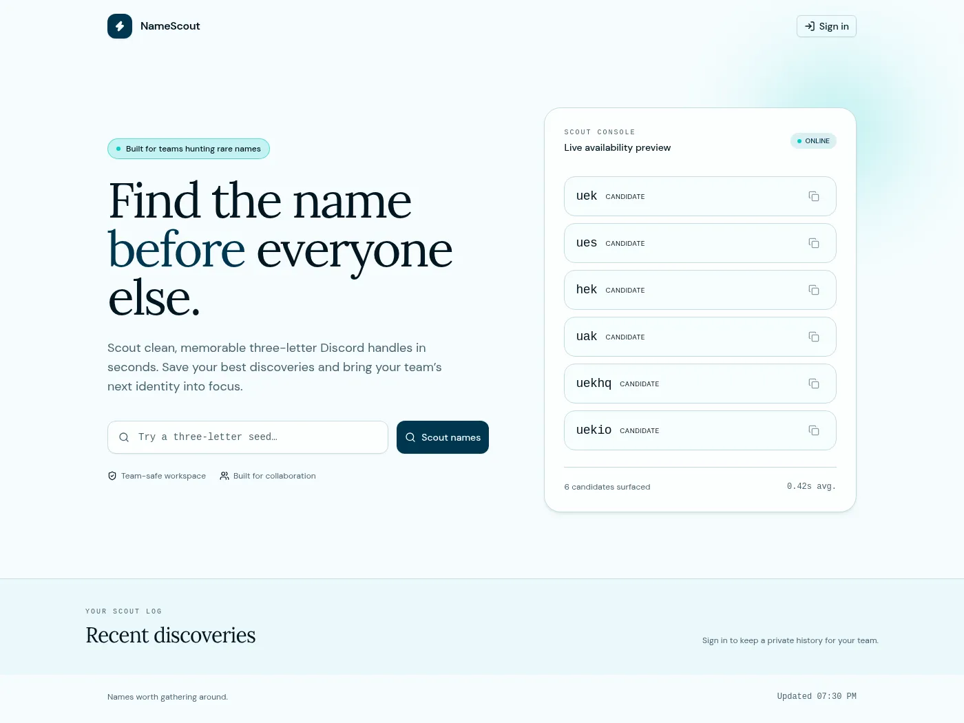 Discord Name Finder