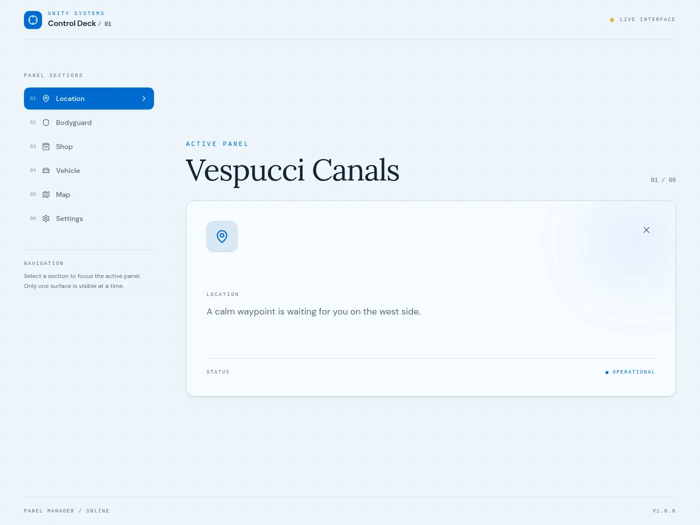 Panel Switcher UI