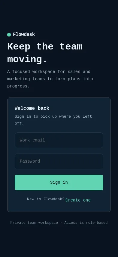 Flowdesk Mobile Manager