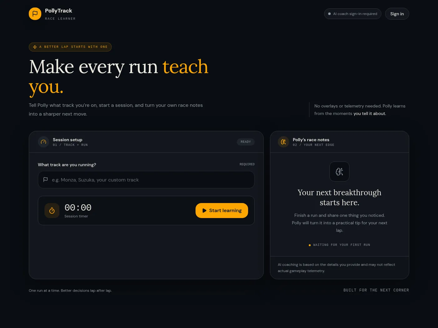 PollyTrack Game Learner