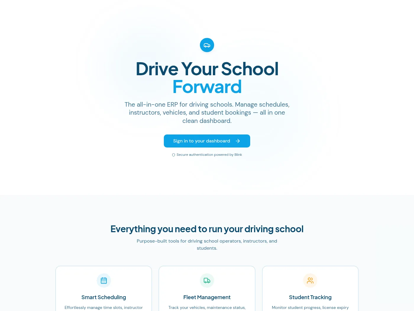 DriveSchool Scheduler ERP
