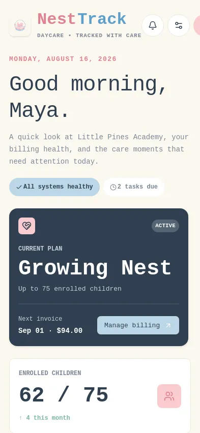 NestTrack Mobile Admin