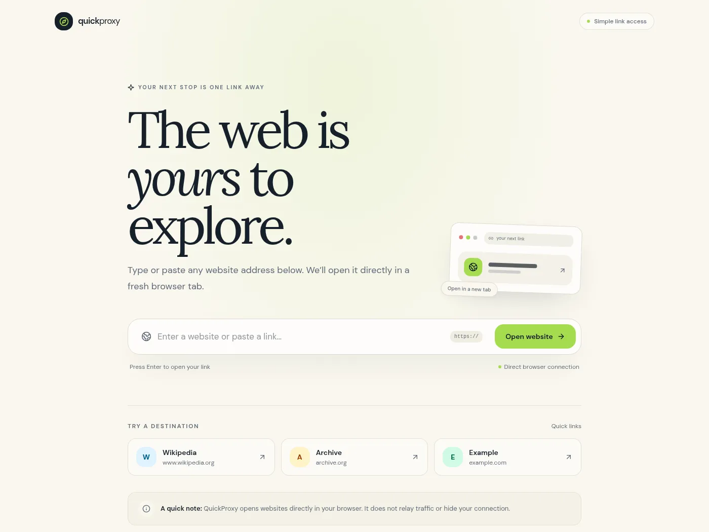QuickProxy Access Portal