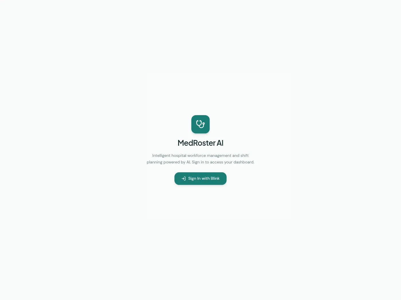 MedRoster AI Platform
