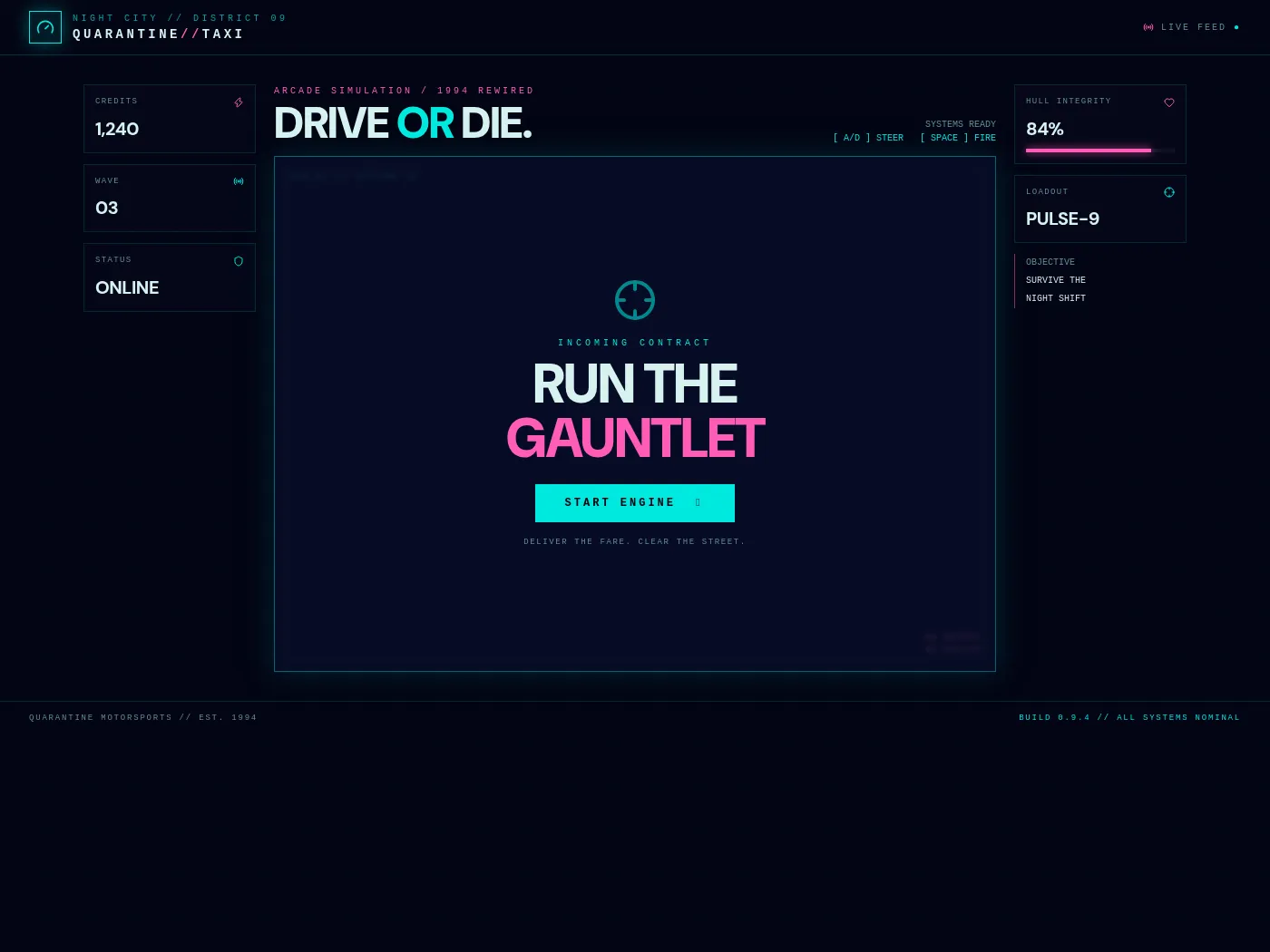 Quarantine Cyber Taxi