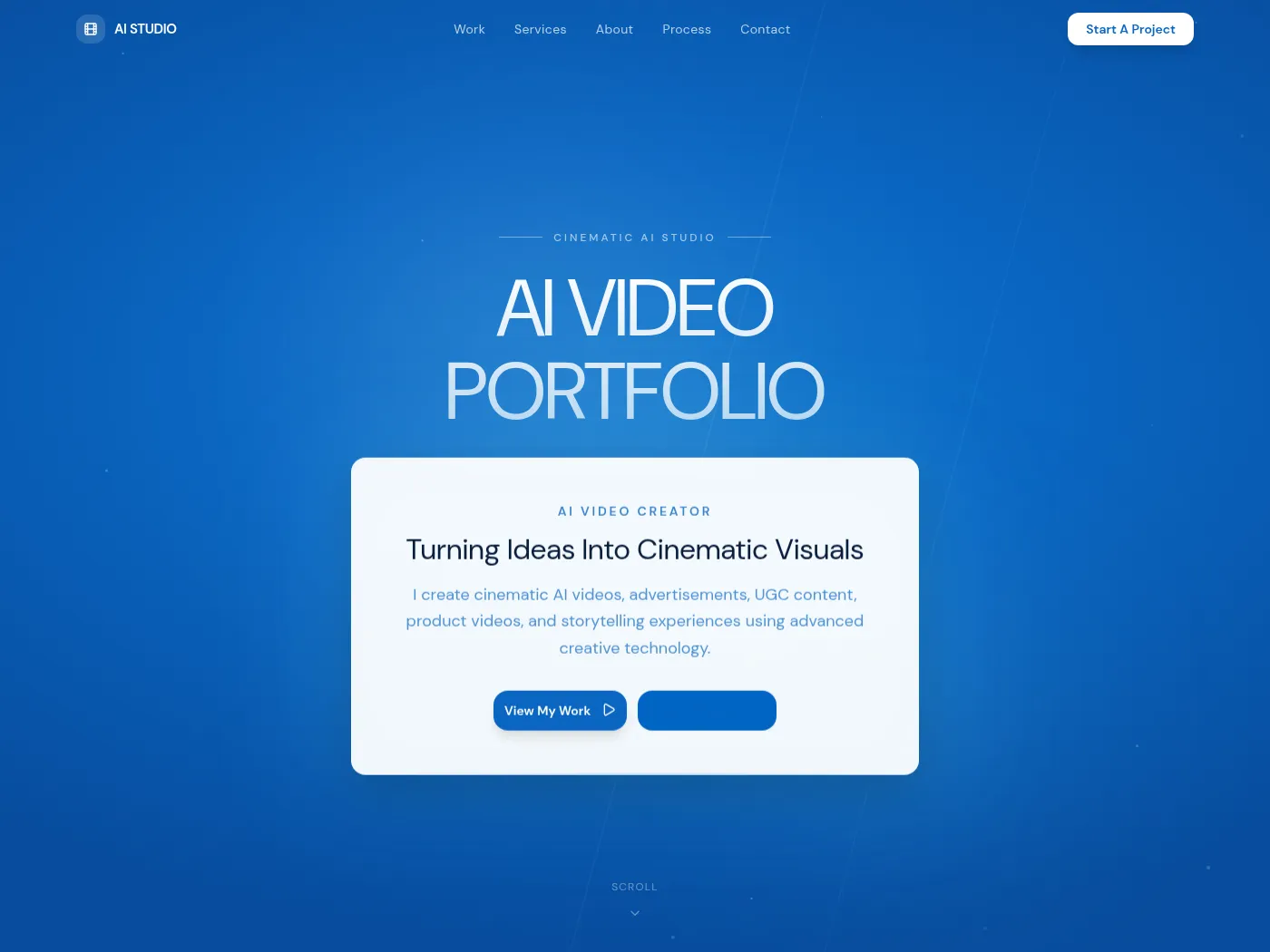 Cinematic AI Studio Portfolio