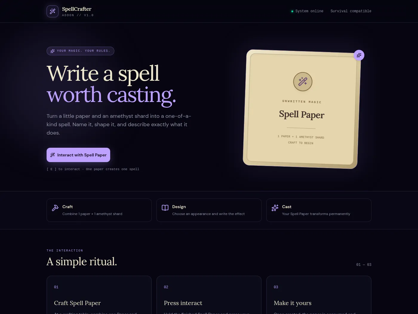SpellCrafter Addon