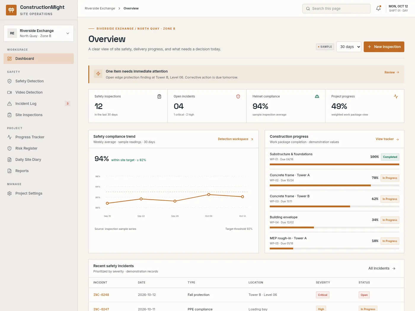 ConstructionMight Web App