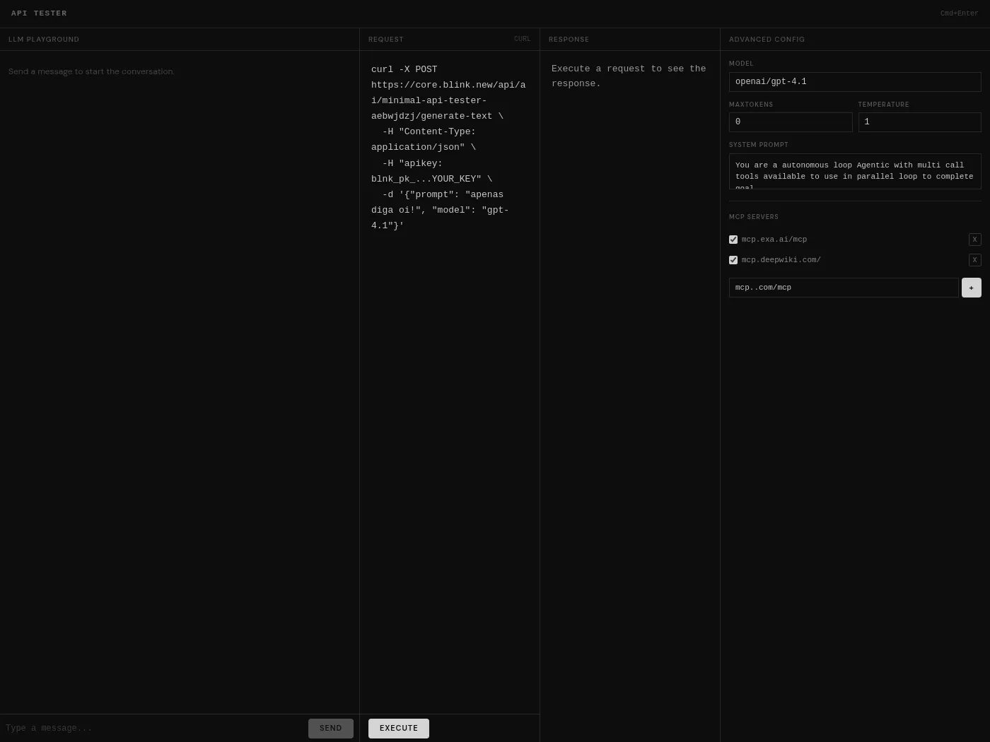 Ultra Minimalist API Tester
