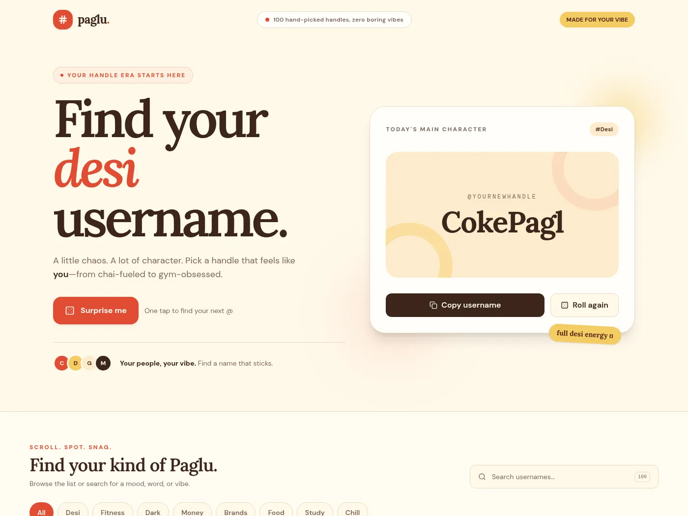 Paglu Username Generator