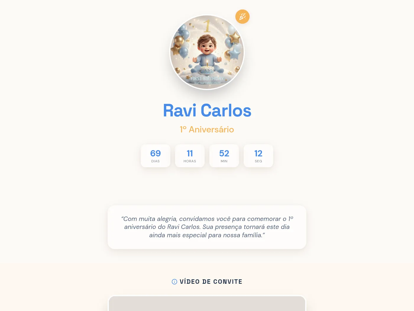 Ravi's Birthday Invite