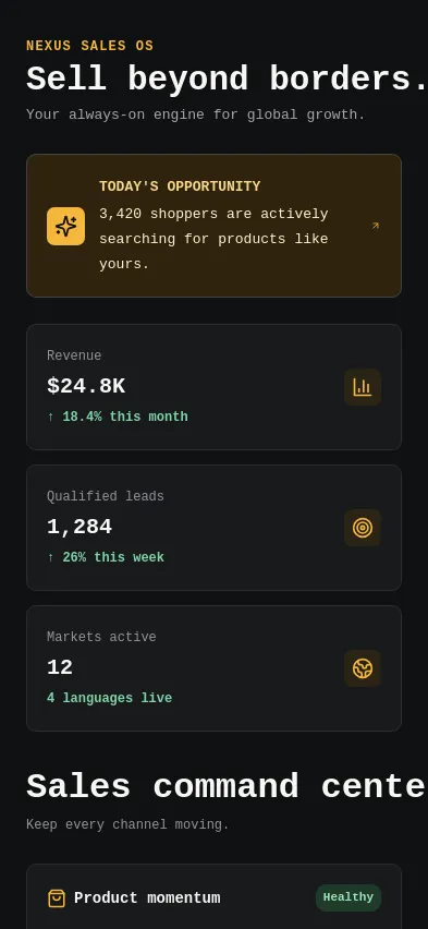 Global Sales Booster App