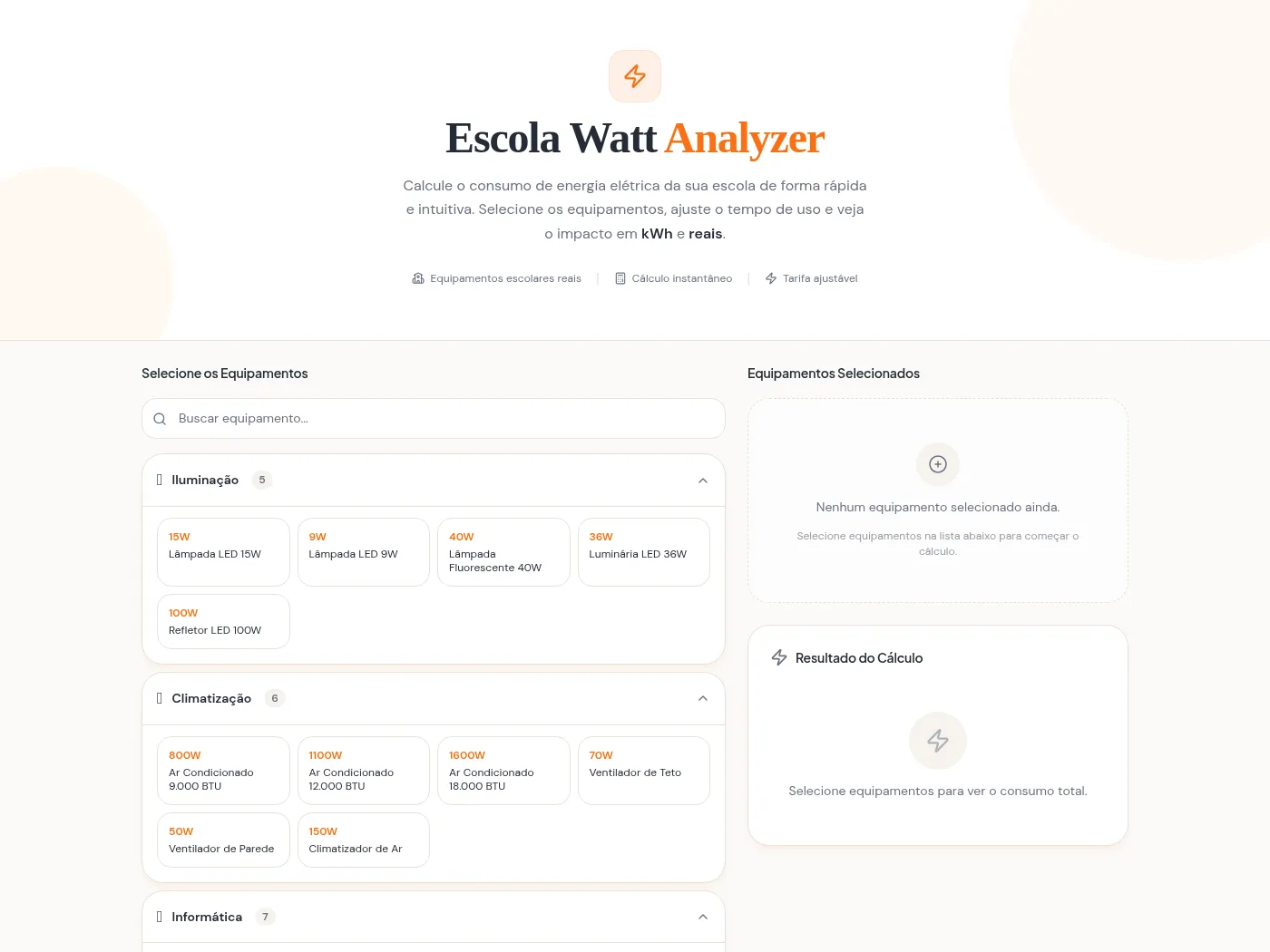 Escola Watt Analyzer