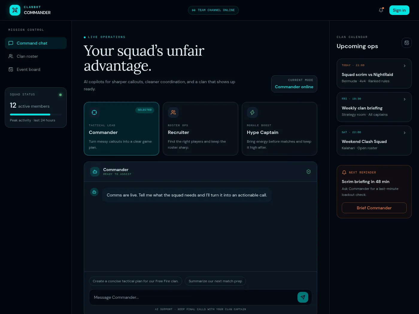 ClanBot Commander