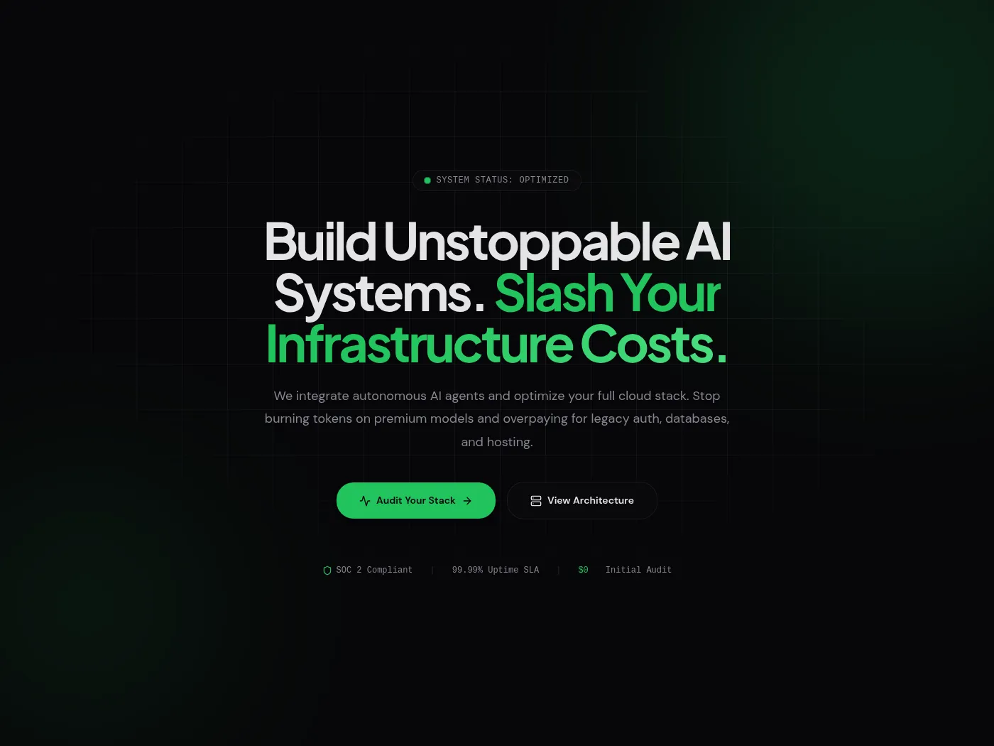 StackAudit Landing Page