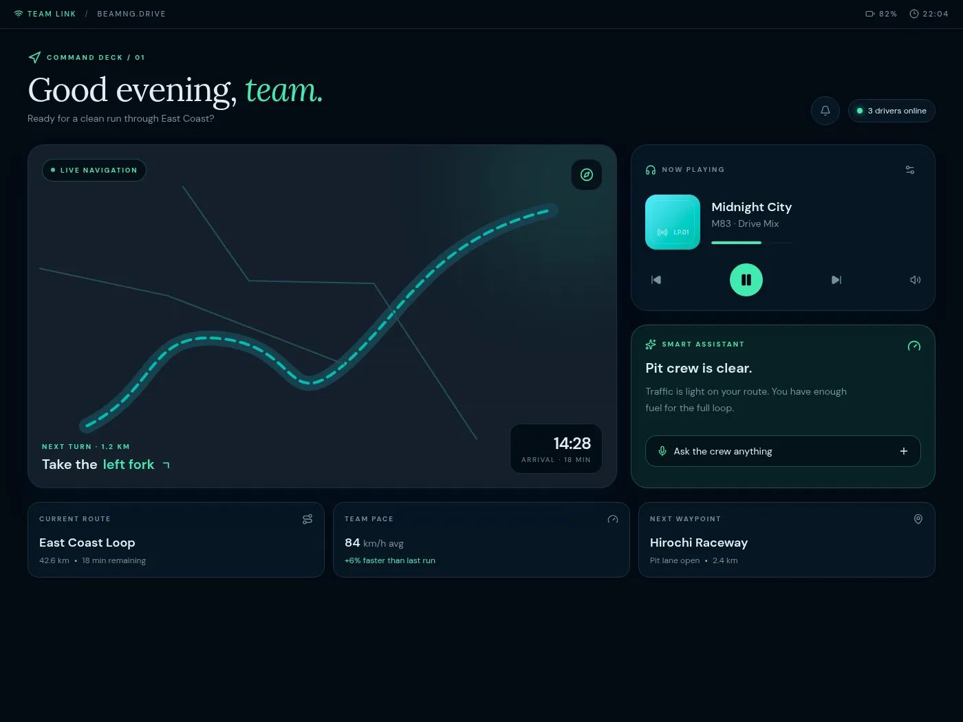 CarPlay Dashboard for BeamNG
