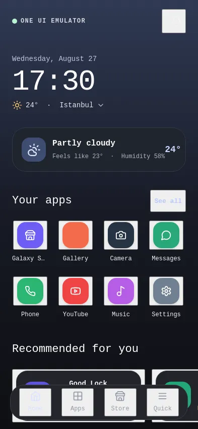 One UI Emulator Mobile