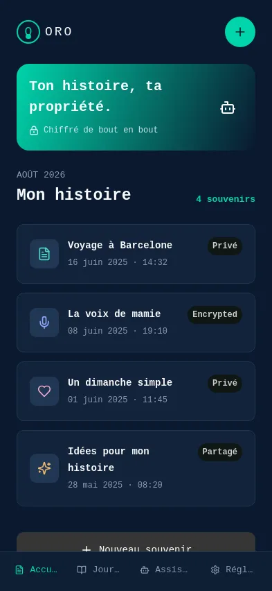 ORO Mobile Diary