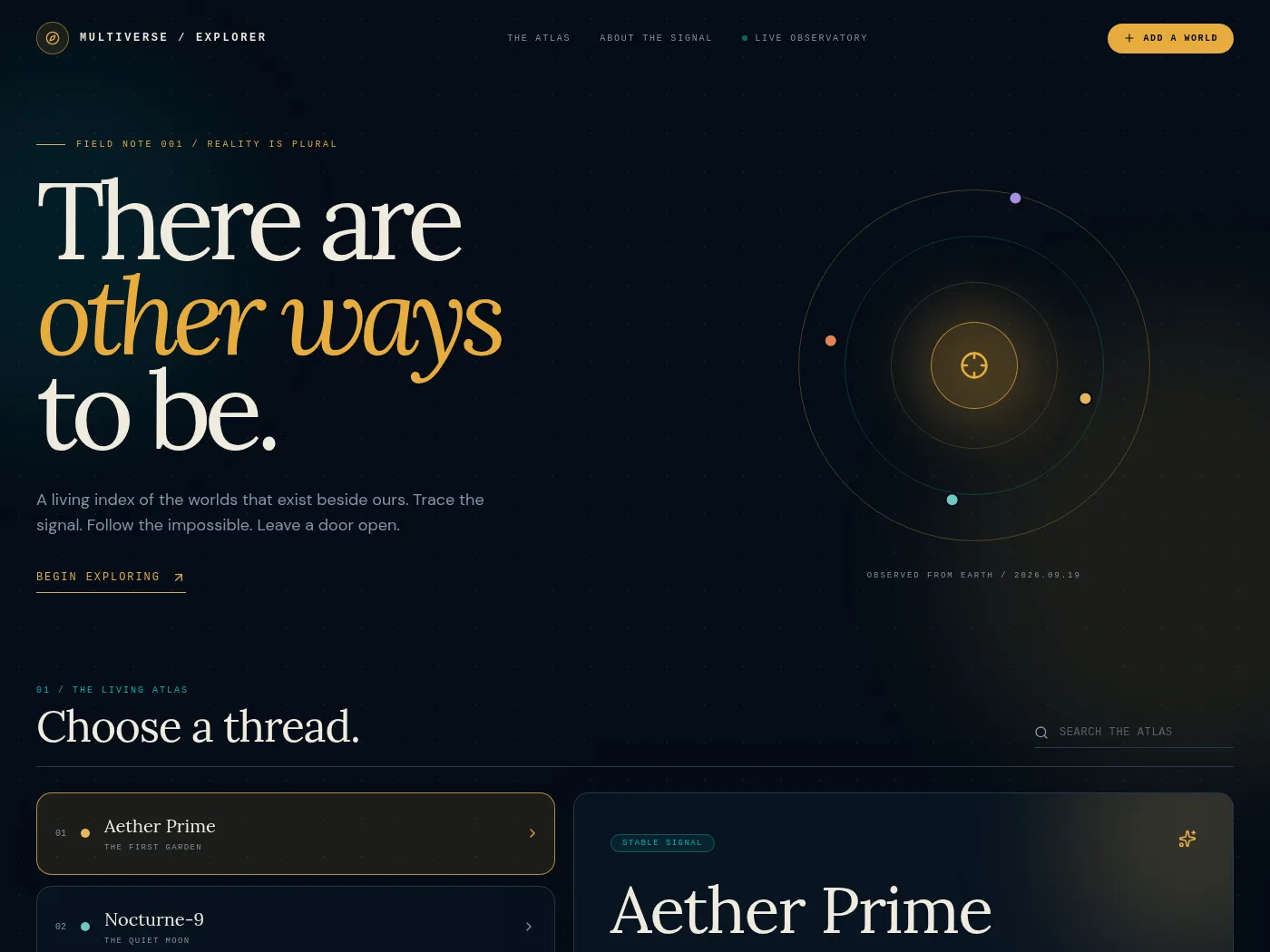 Multiverse Explorer