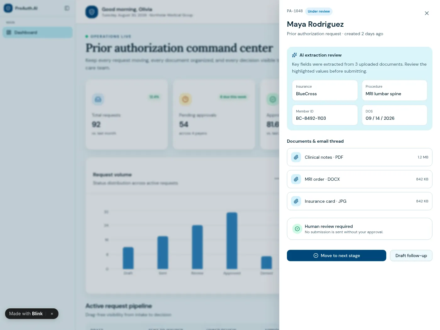 PreAuth.AI Healthcare SaaS