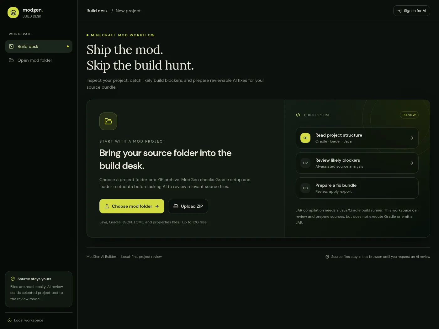 ModGen AI Builder