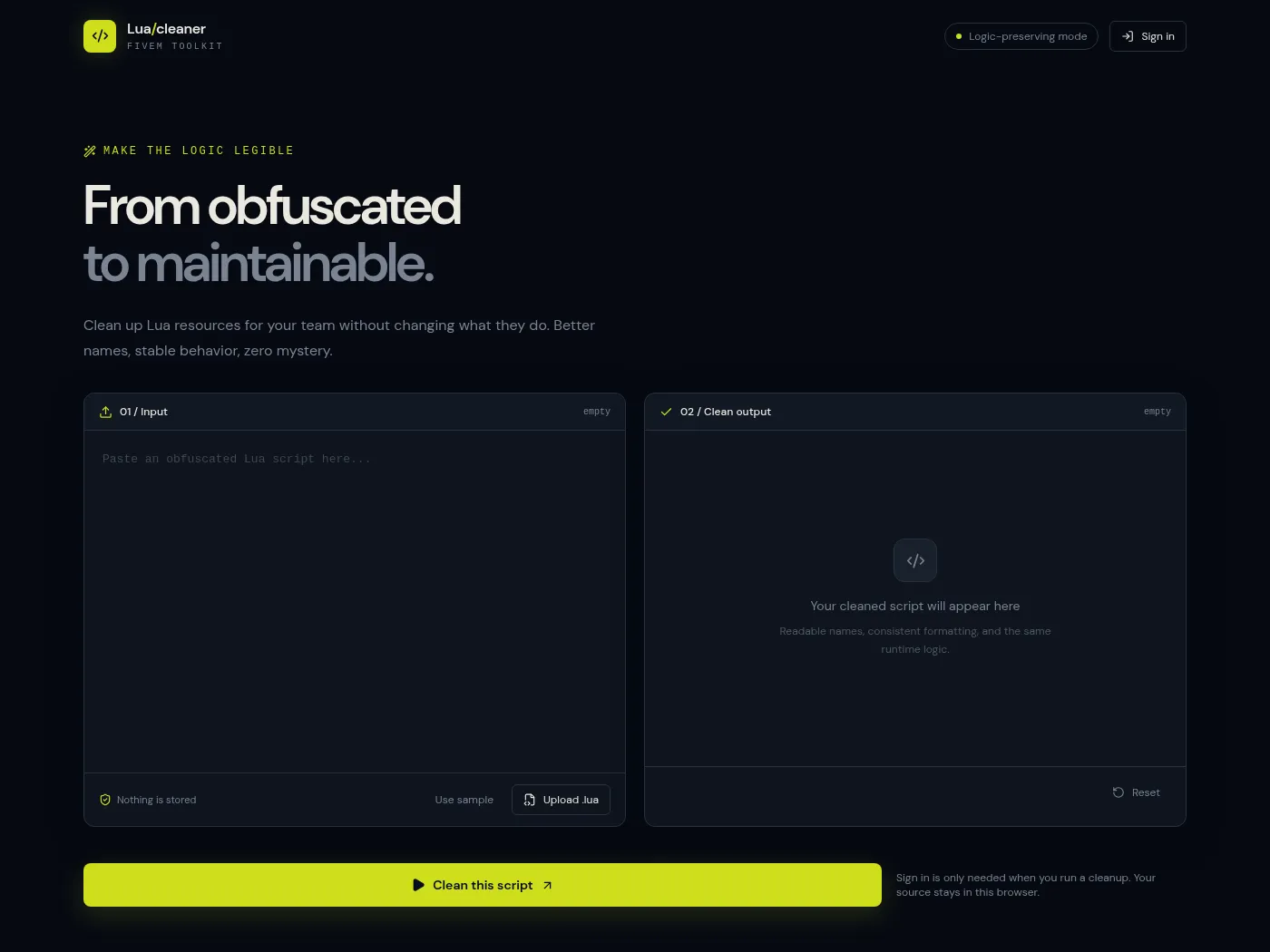 LuaScript Cleaner
