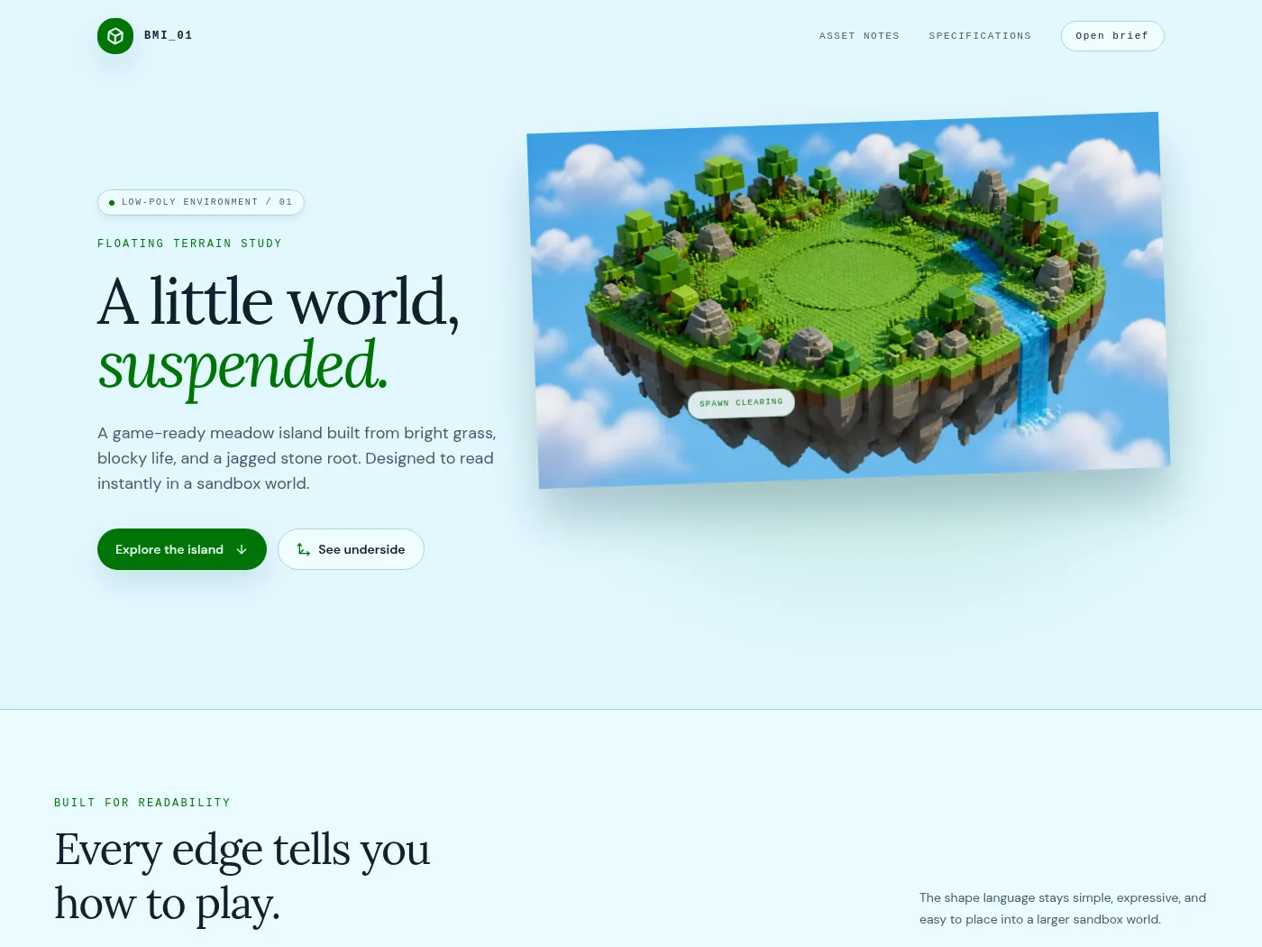 Blocky Meadow Island