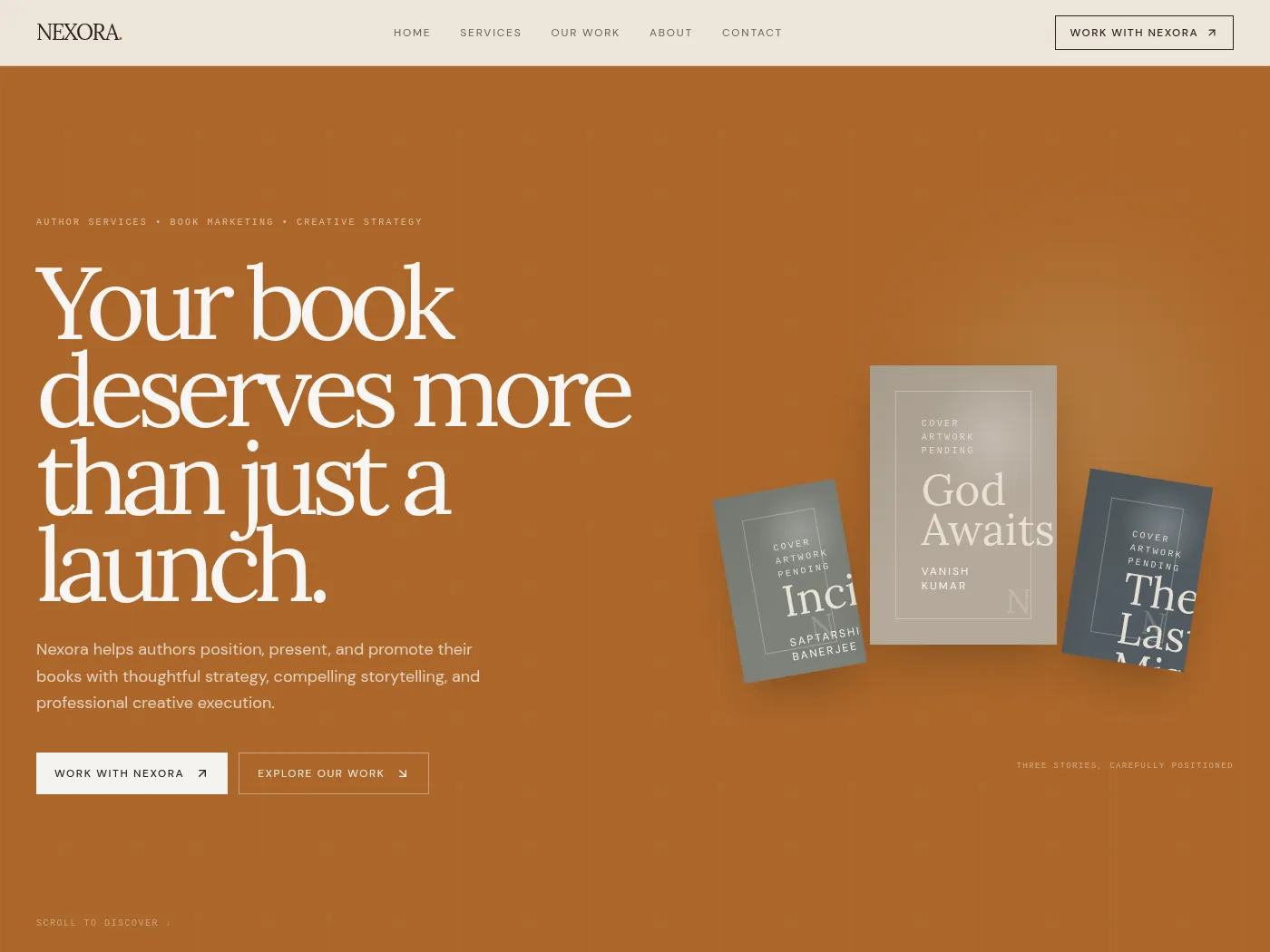 Nexora Author Studio Site