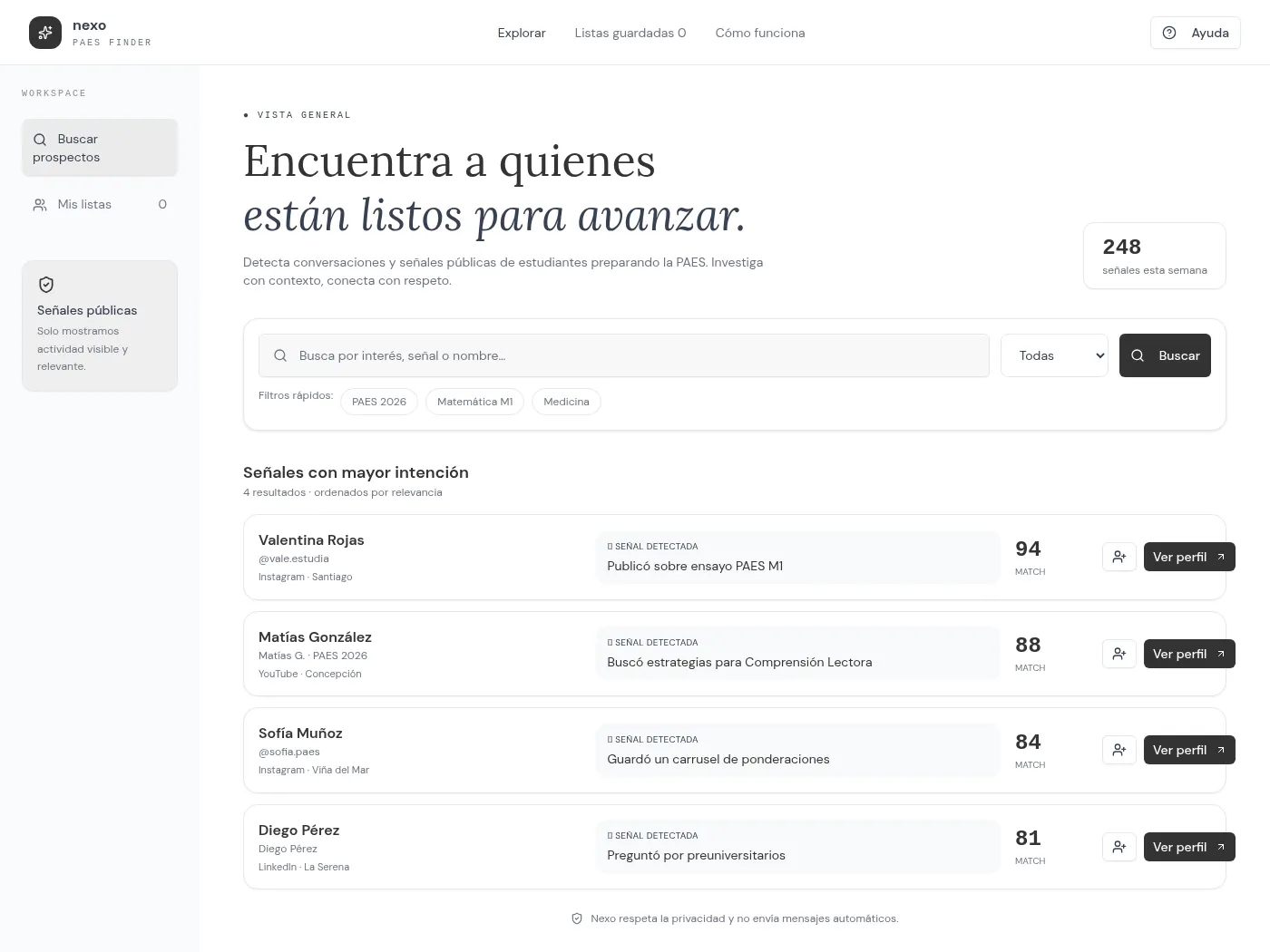 Universo Prep Finder