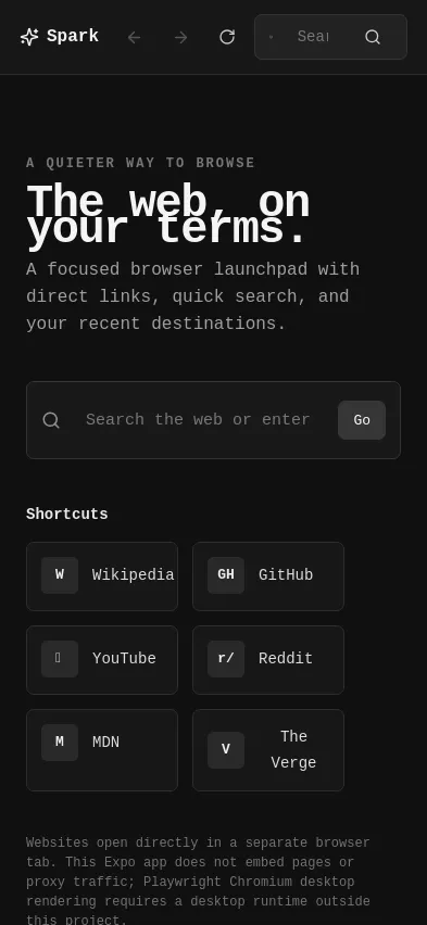 Spark Desktop Browser