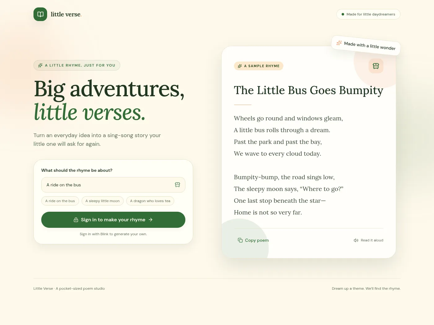 Nursery Rhyme Generator