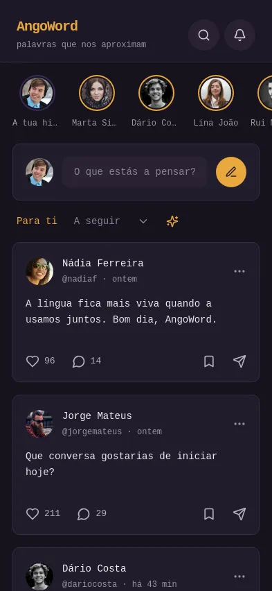 AngoWord Social Layer
