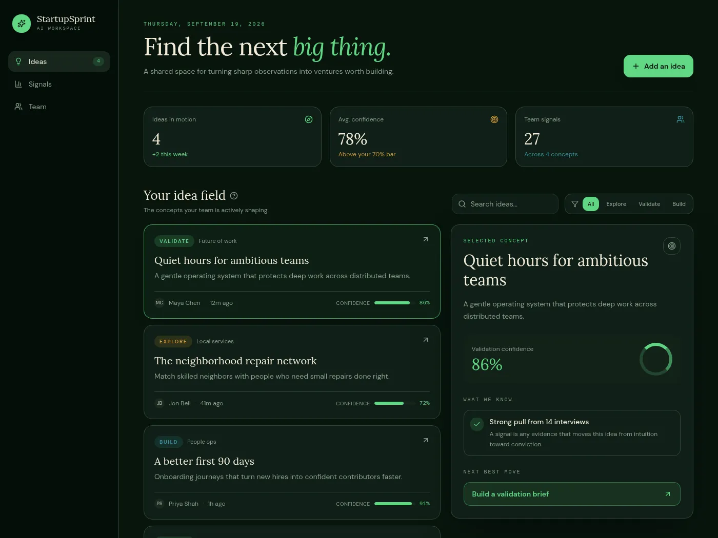 StartupSprint AI